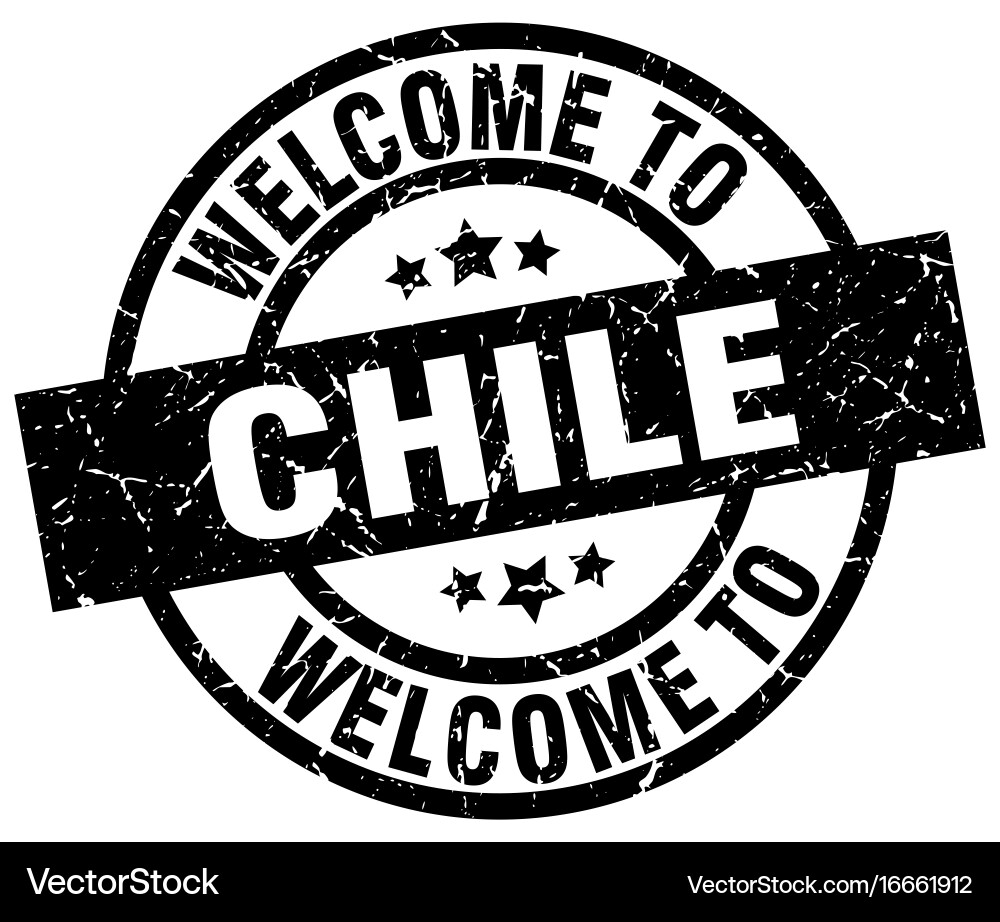 Welcome to chile black stamp Royalty Free Vector Image