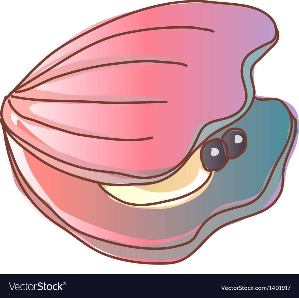 A live shellfish Royalty Free Vector Image - VectorStock