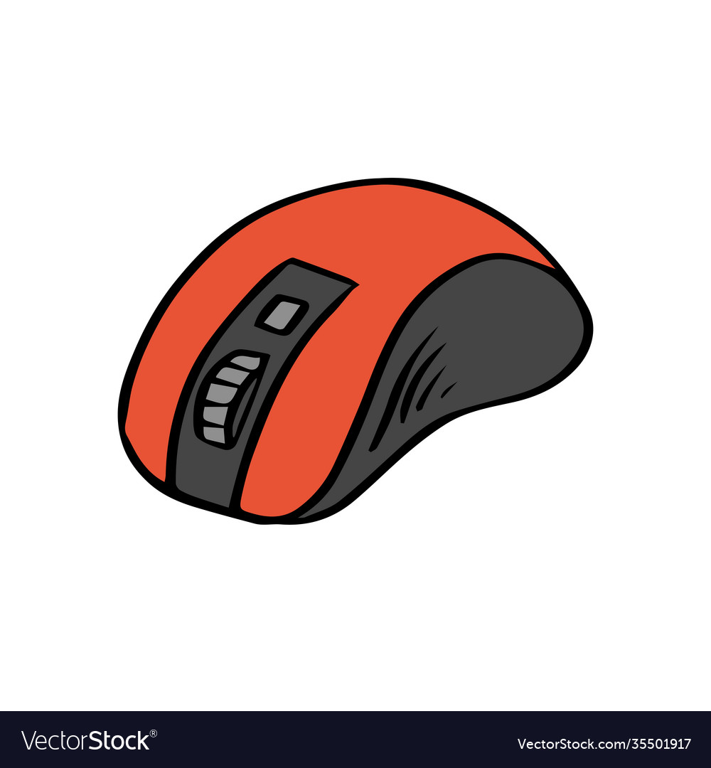 Computer mouse on a white background Royalty Free Vector
