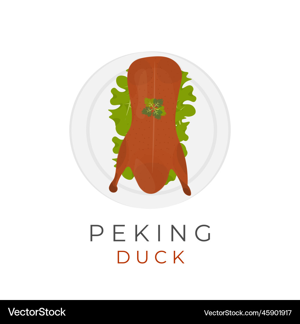 Delicious chinese peking duck Royalty Free Vector Image