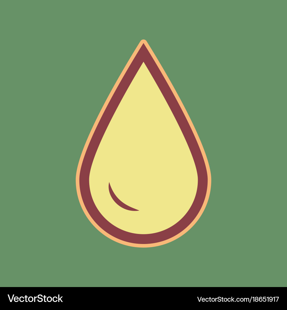 Drop water sign cordovan icon Royalty Free Vector Image