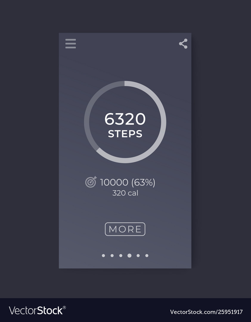 Fitness app activity tracker mobile interface Vector Image Fitness app activity tracker mobile interface Vector Image