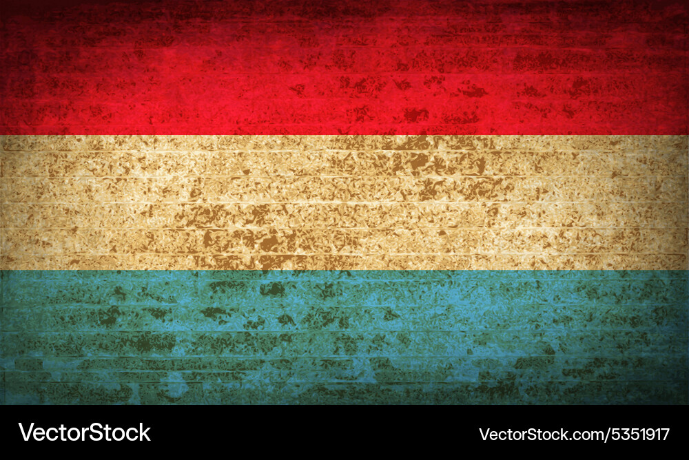 Flags Luxembourg with dirty paper texture Vector Image