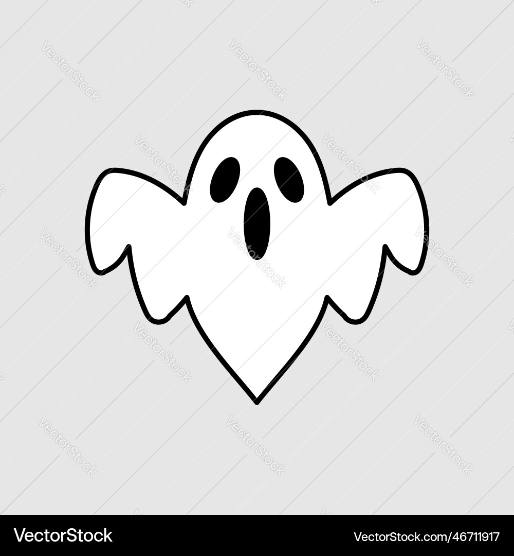 Ghost line icon outline sign linear style Vector Image
