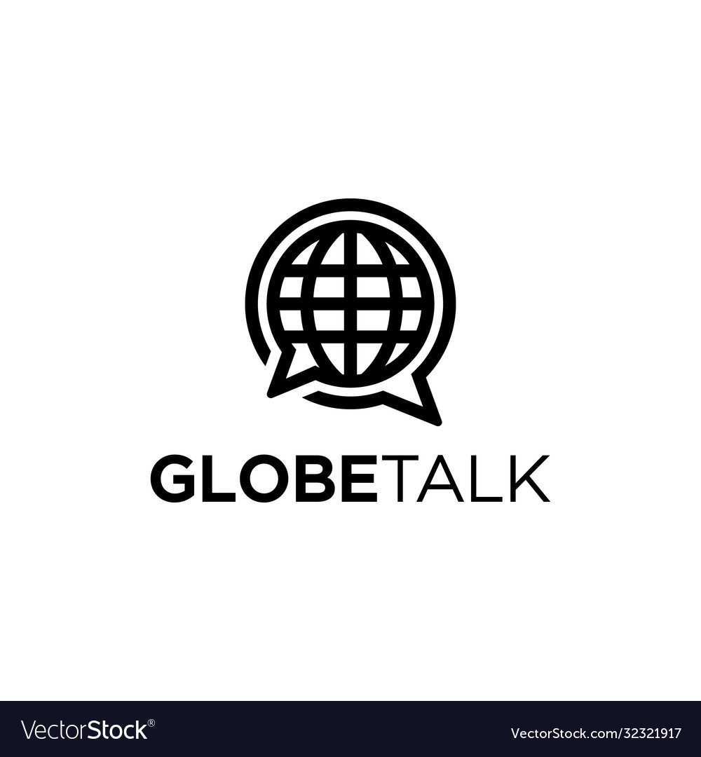 Globe talk Royalty Free Vector Image - VectorStock