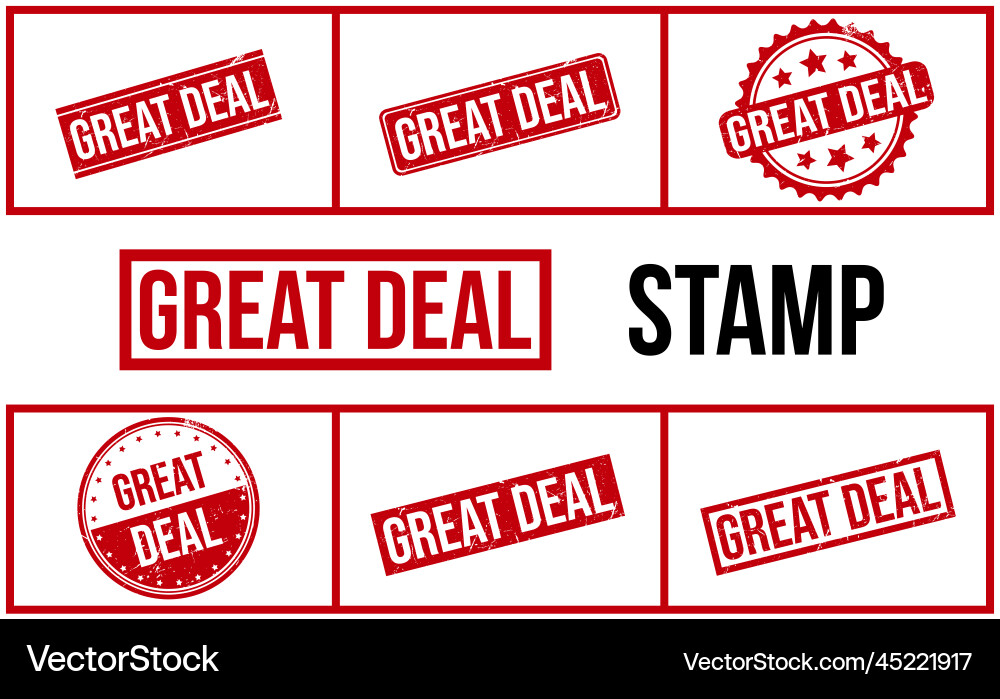 Great deal rubber stamp set Royalty Free Vector Image