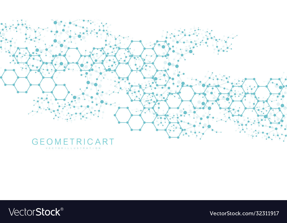 Hexagonal abstract background big data Royalty Free Vector