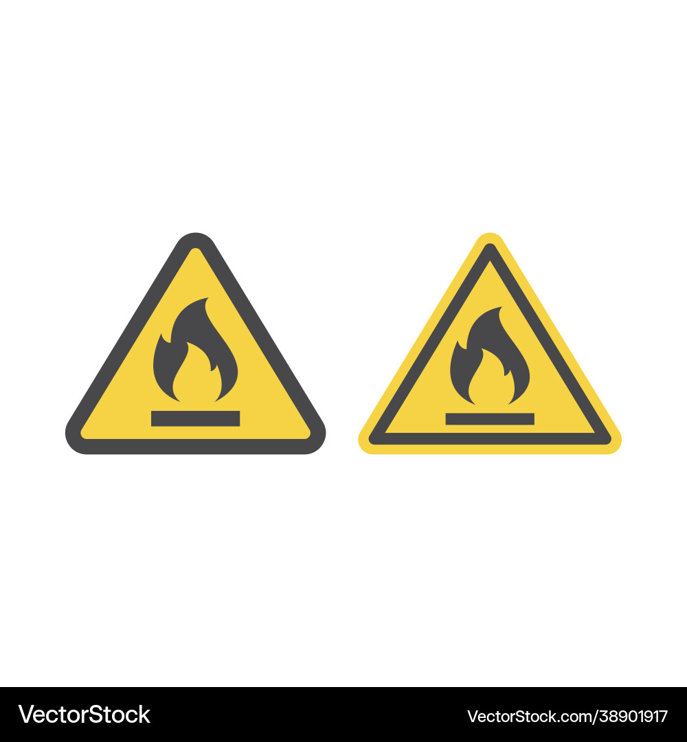 Highly flammable gas or liquid sign Royalty Free Vector