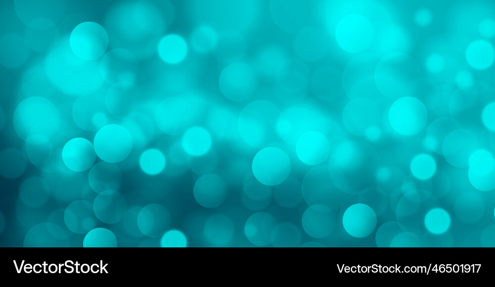 Lovely shiny bokeh effect aqua color background Vector Image