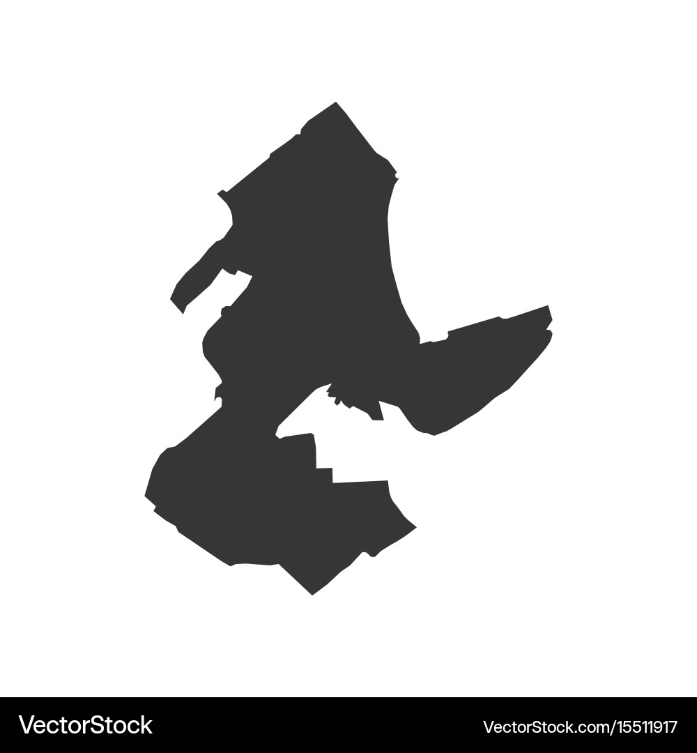 Monaco map outline Royalty Free Vector Image - VectorStock