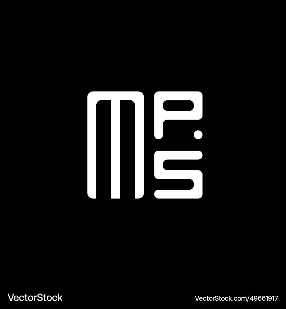 Mps letter logo design simple and modern Vector Image