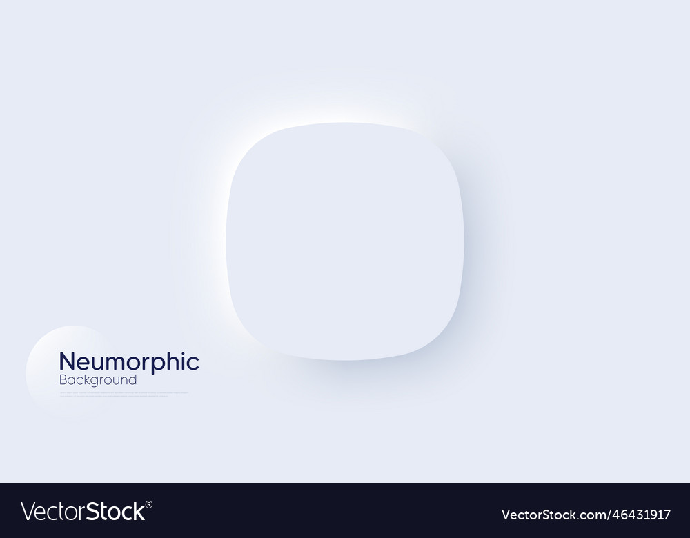 Neumorphic square background Royalty Free Vector Image