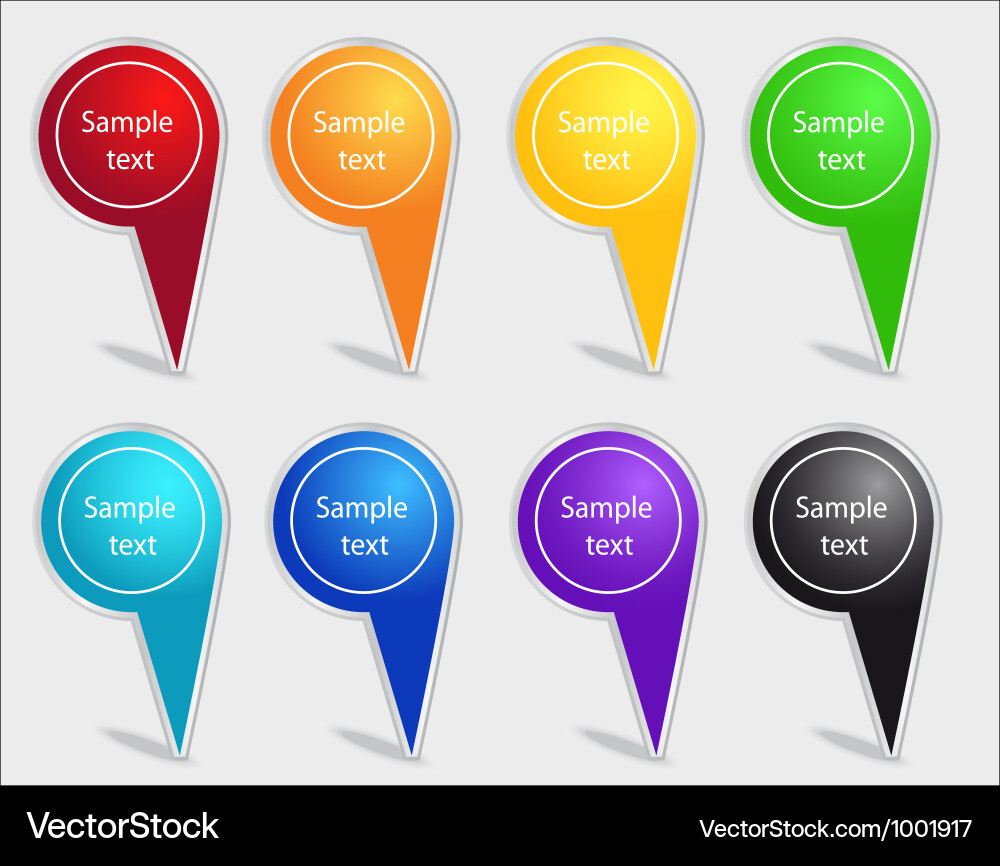 Set of color labels Royalty Free Vector Image - VectorStock
