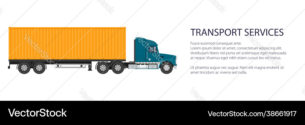 Shipping and freight goods banner Royalty Free Vector Image