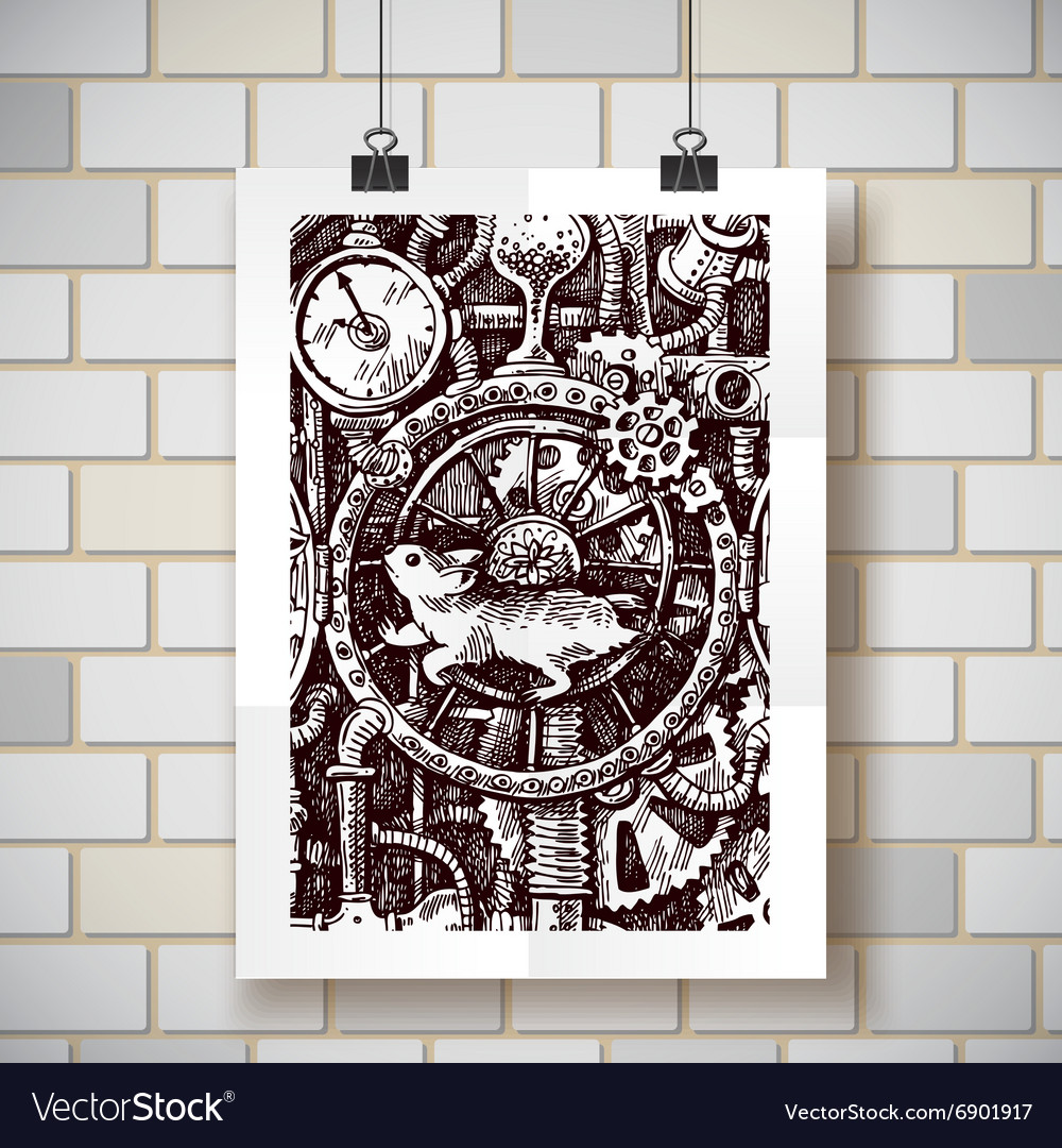 Steampunk time machine Royalty Free Vector Image