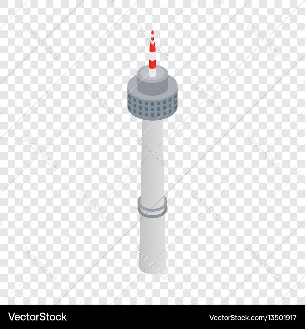 Tower in seoul isometric icon Royalty Free Vector Image