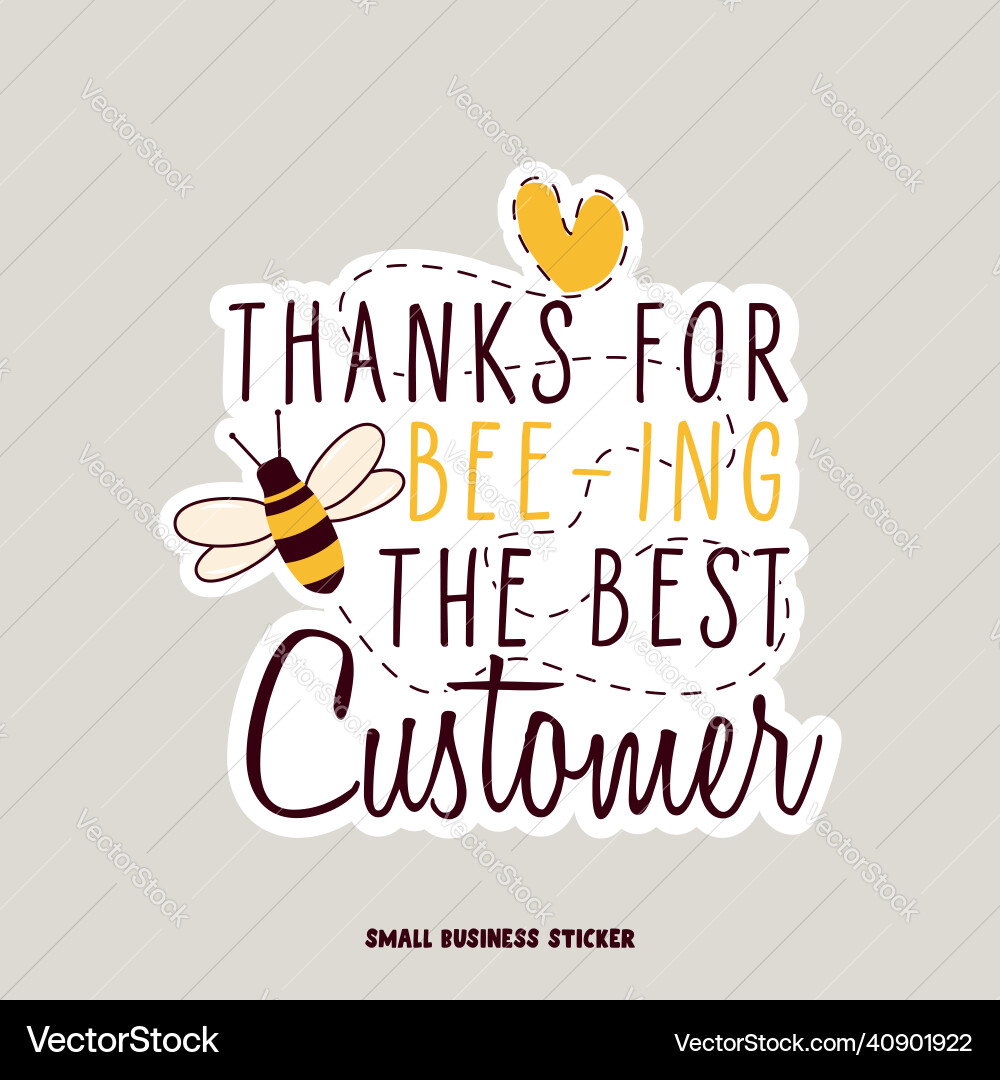 Creative logo for small business owners thanks Vector Image