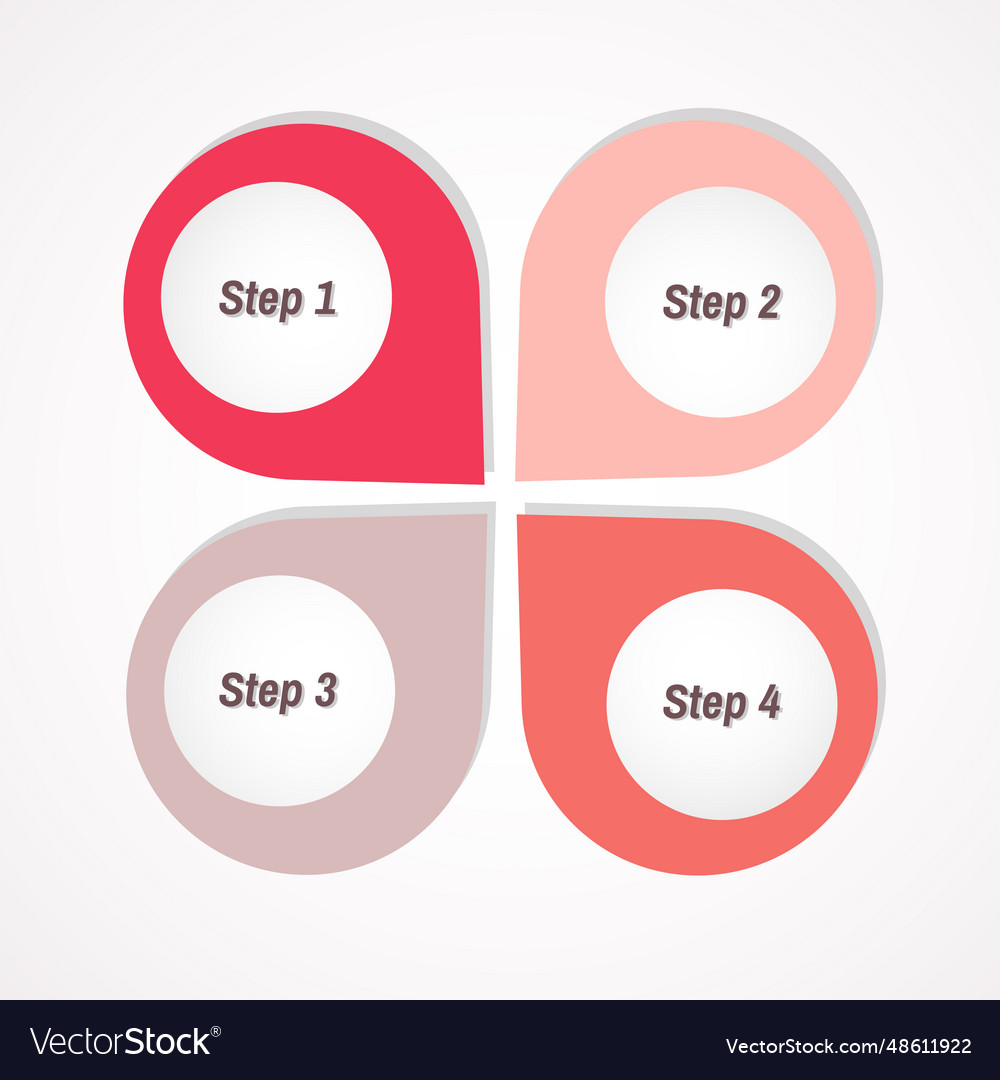 Infographics 1 2 3 4 steps Royalty Free Vector Image