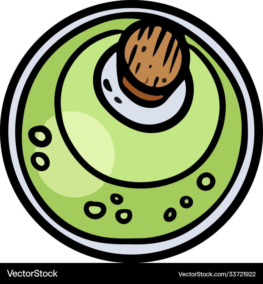 Magic potion cartoon bottle icon top view Vector Image