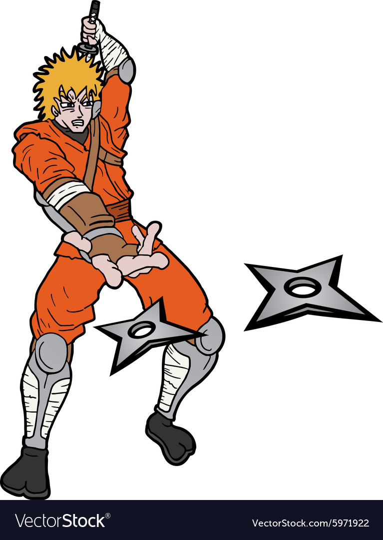 Samurai attack draw Royalty Free Vector Image - VectorStock