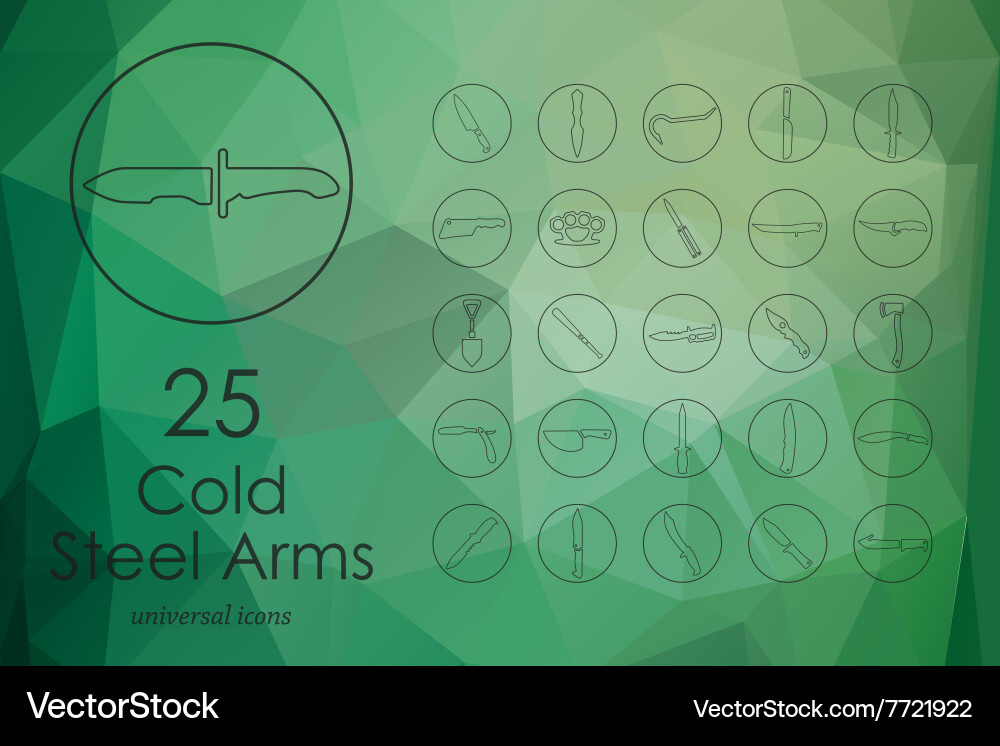 Set of cold arms icons Royalty Free Vector Image