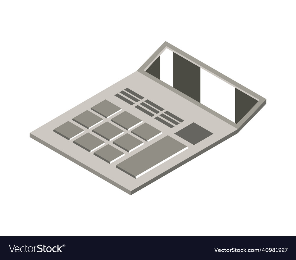 Calculator maths device Royalty Free Vector Image