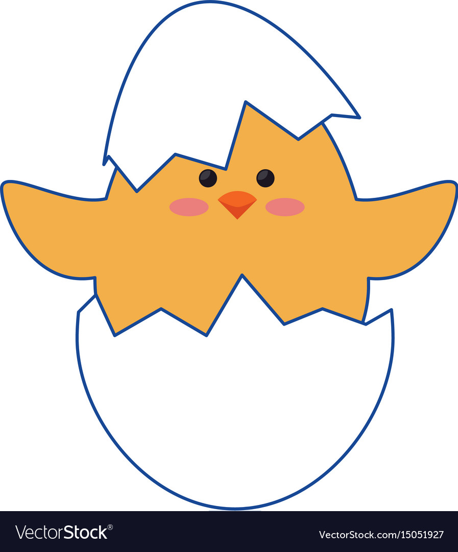 Chick egg shell Royalty Free Vector Image - VectorStock