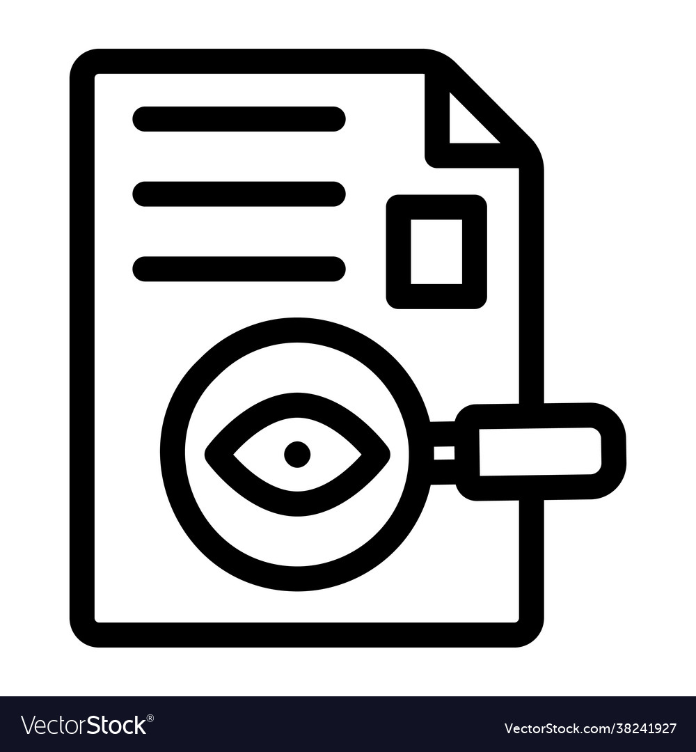 Document analysis Royalty Free Vector Image - VectorStock