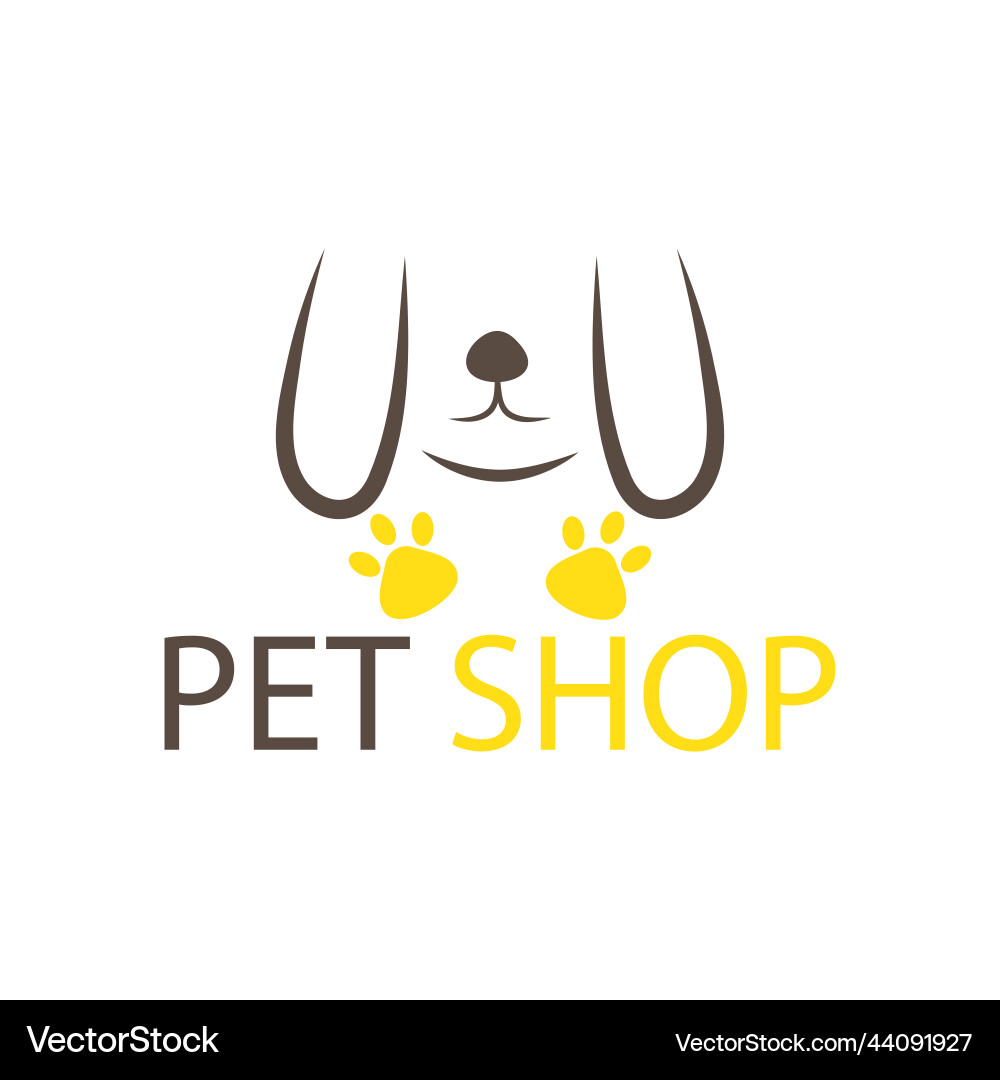 Dog pet shop logo Royalty Free Vector Image - VectorStock