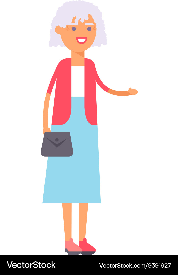 Granny portrait Royalty Free Vector Image - VectorStock
