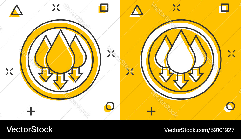 Humidity icon in comic style climate cartoon Vector Image
