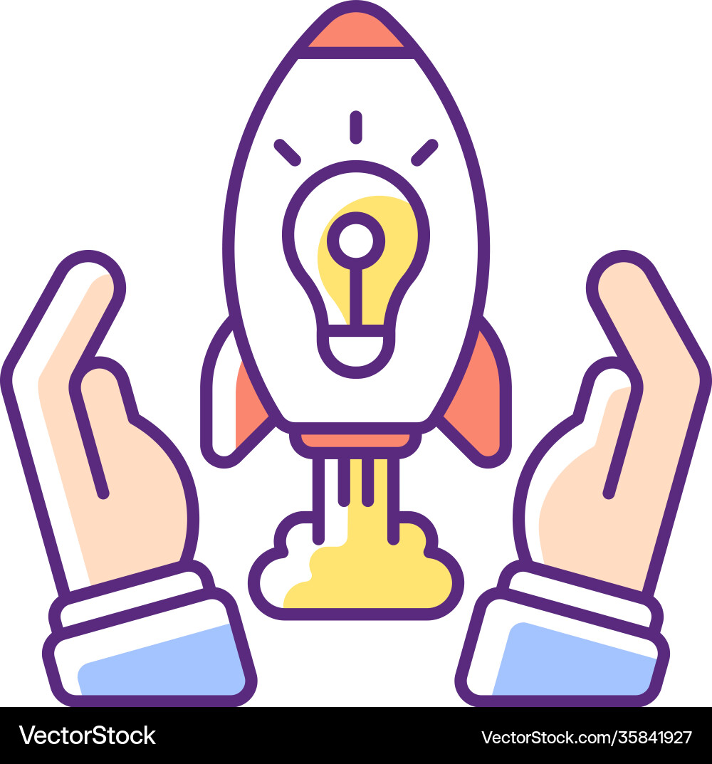 Innovation rgb color icon Royalty Free Vector Image