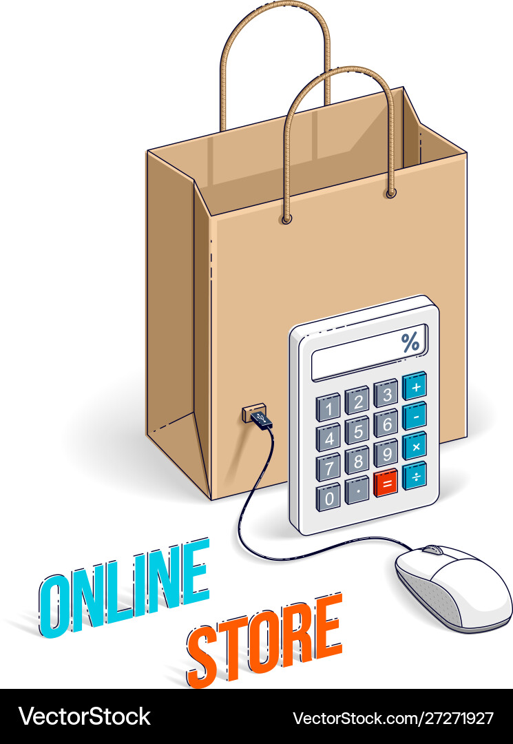 Online shop concept web store internet sales Vector Image