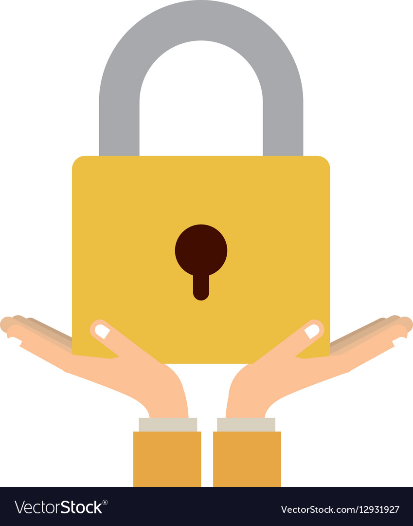 Padlock security device Royalty Free Vector Image
