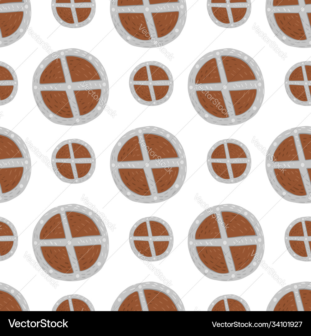 Seamless isolated pattern with grey and brown Vector Image