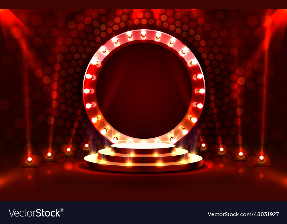 Show light stage podium scene with for award Vector Image Show light stage podium scene with for award Vector Image