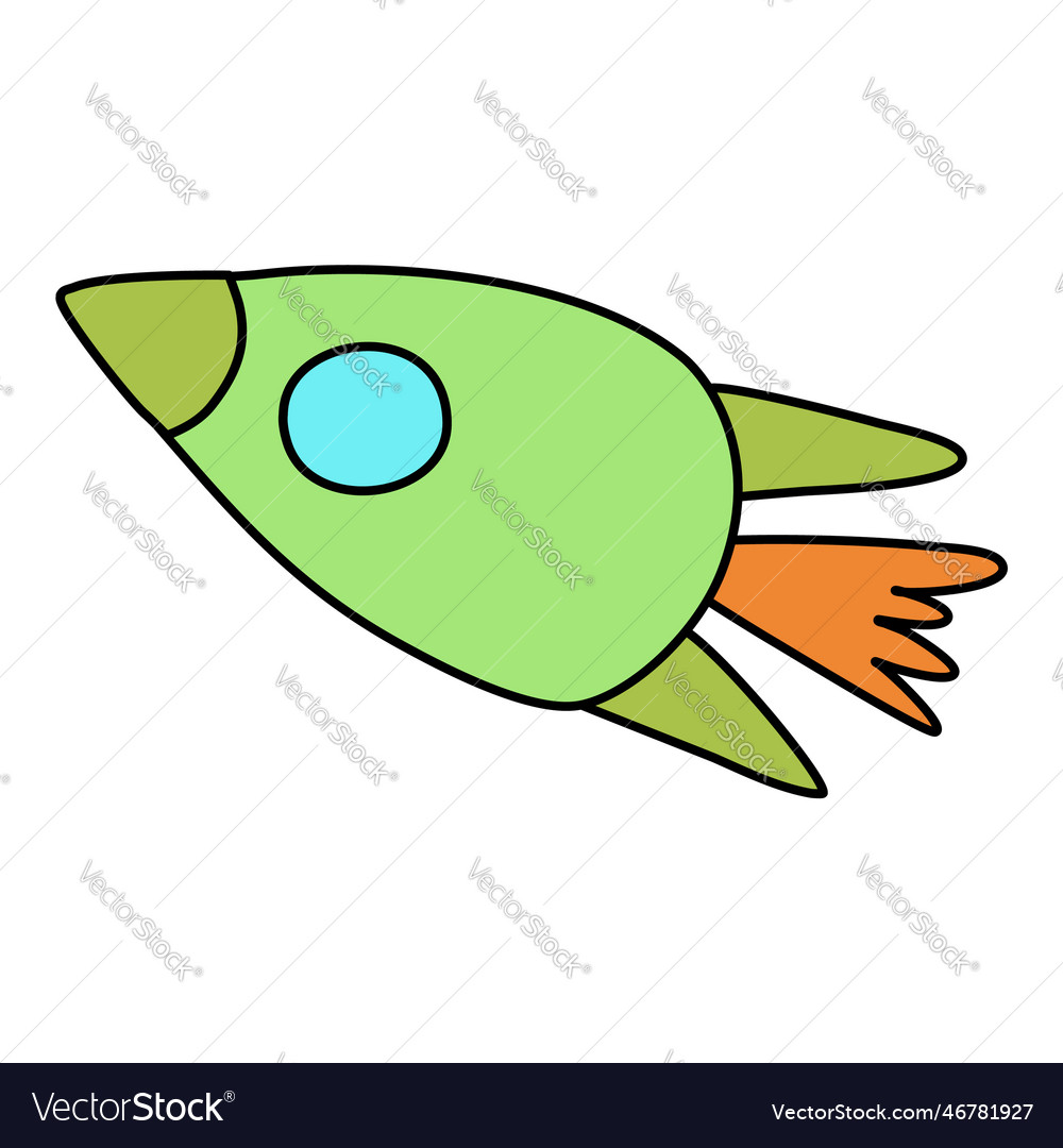 Spaceship rocket icon startup space business Vector Image