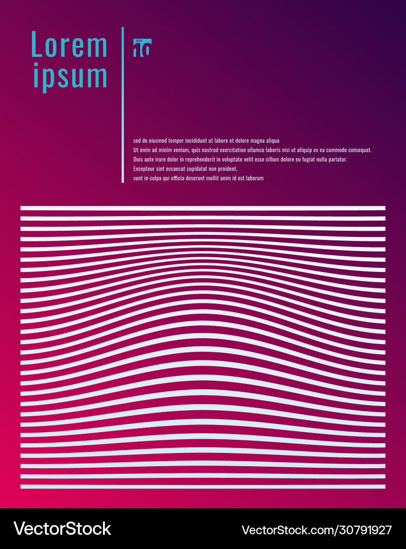 Template poster design white lines stripes and Vector Image