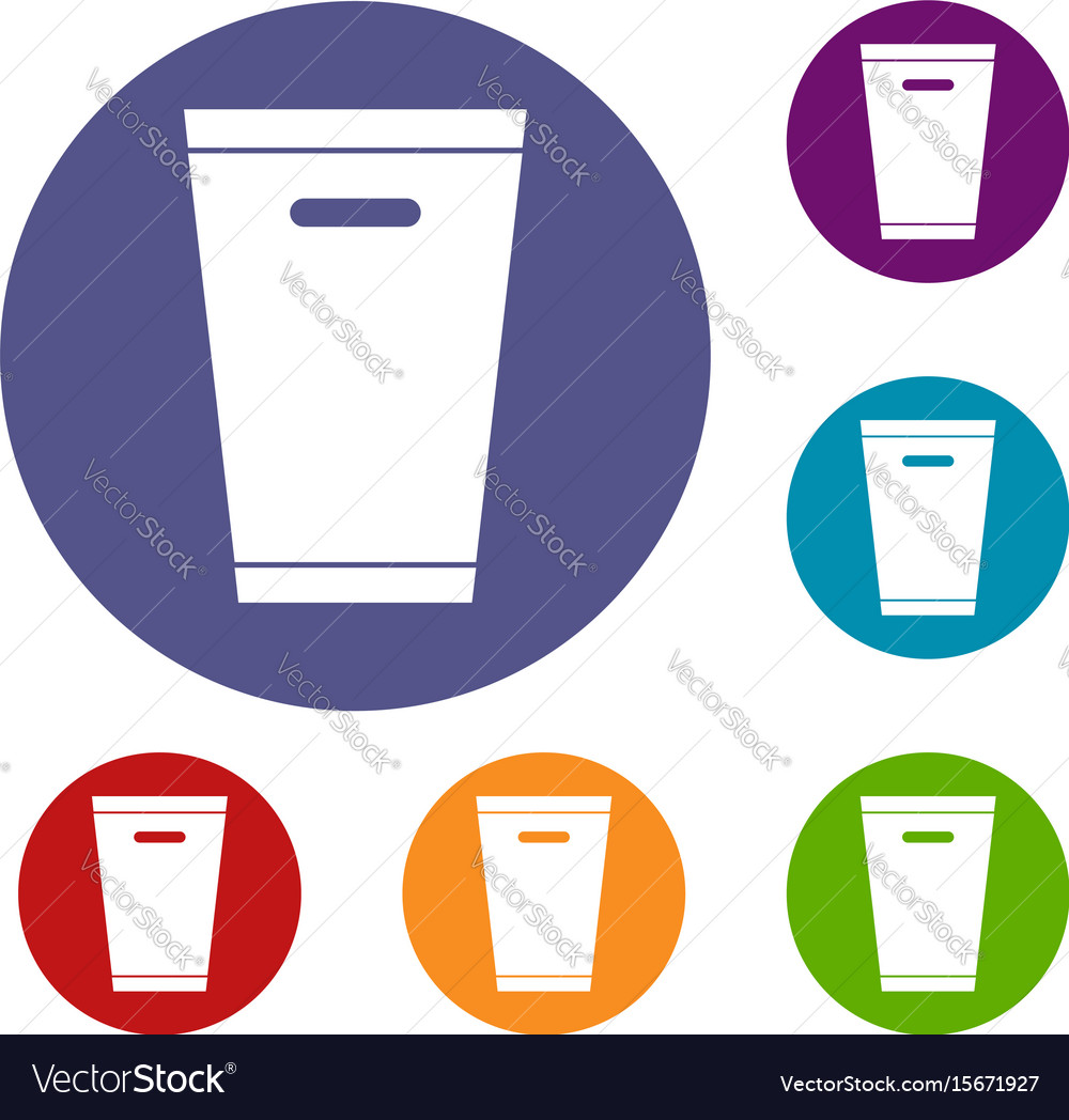 Trash can icons set Royalty Free Vector Image - VectorStock