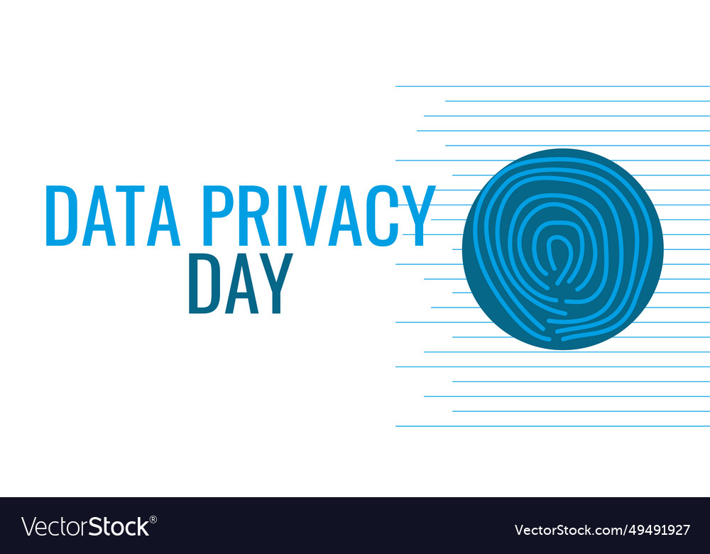 World data privacy day january 28 Royalty Free Vector Image