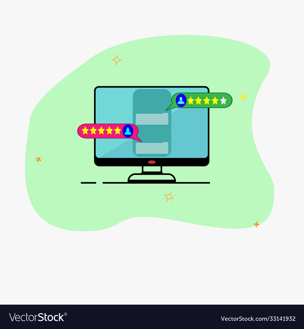 Conversation chat or on computer Royalty Free Vector Image