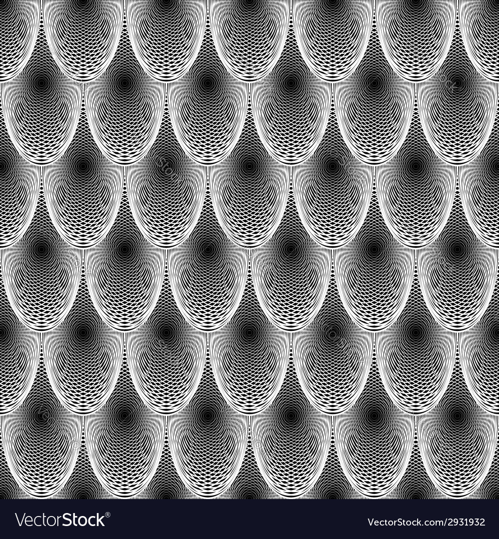 Design seamless monochrome ellipse pattern Vector Image