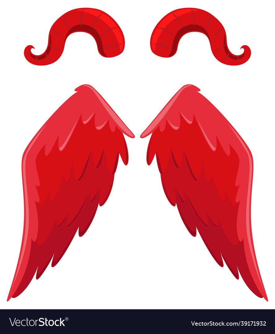 Devil and angel design elements Royalty Free Vector Image