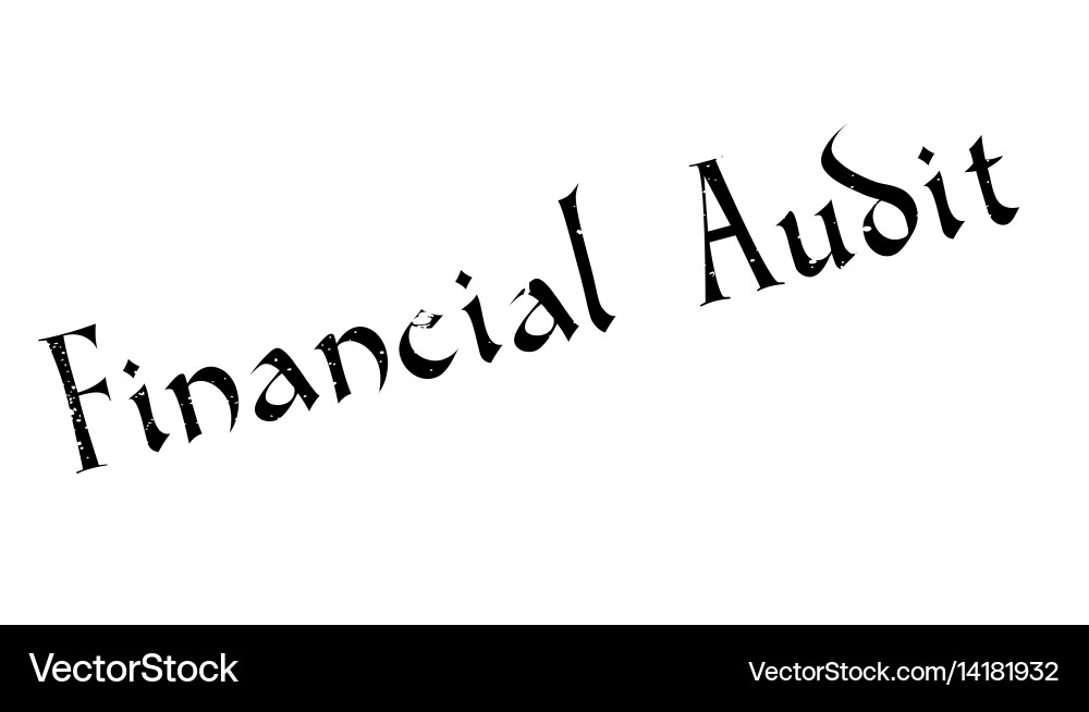 Financial audit rubber stamp Royalty Free Vector Image