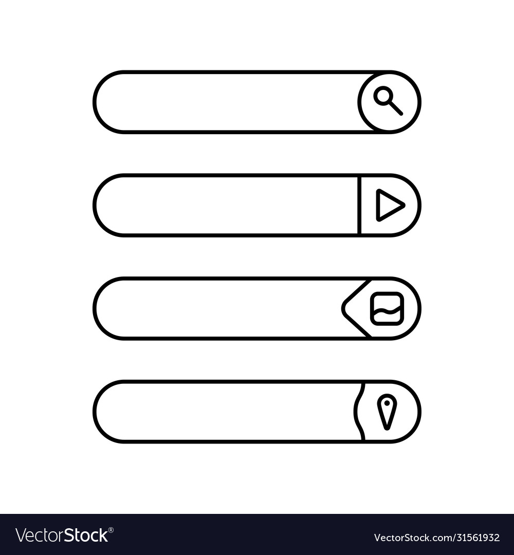 Flat web design elements buttons icons templates Vector Image