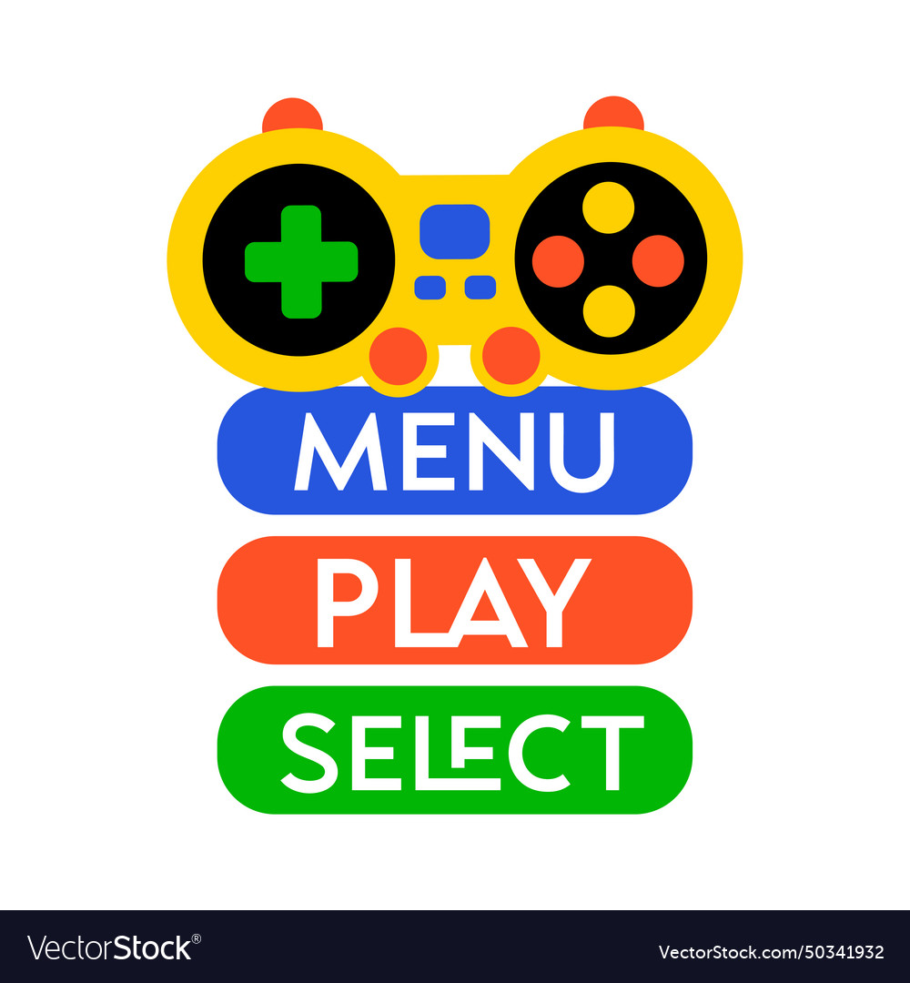 Game menu Royalty Free Vector Image - VectorStock