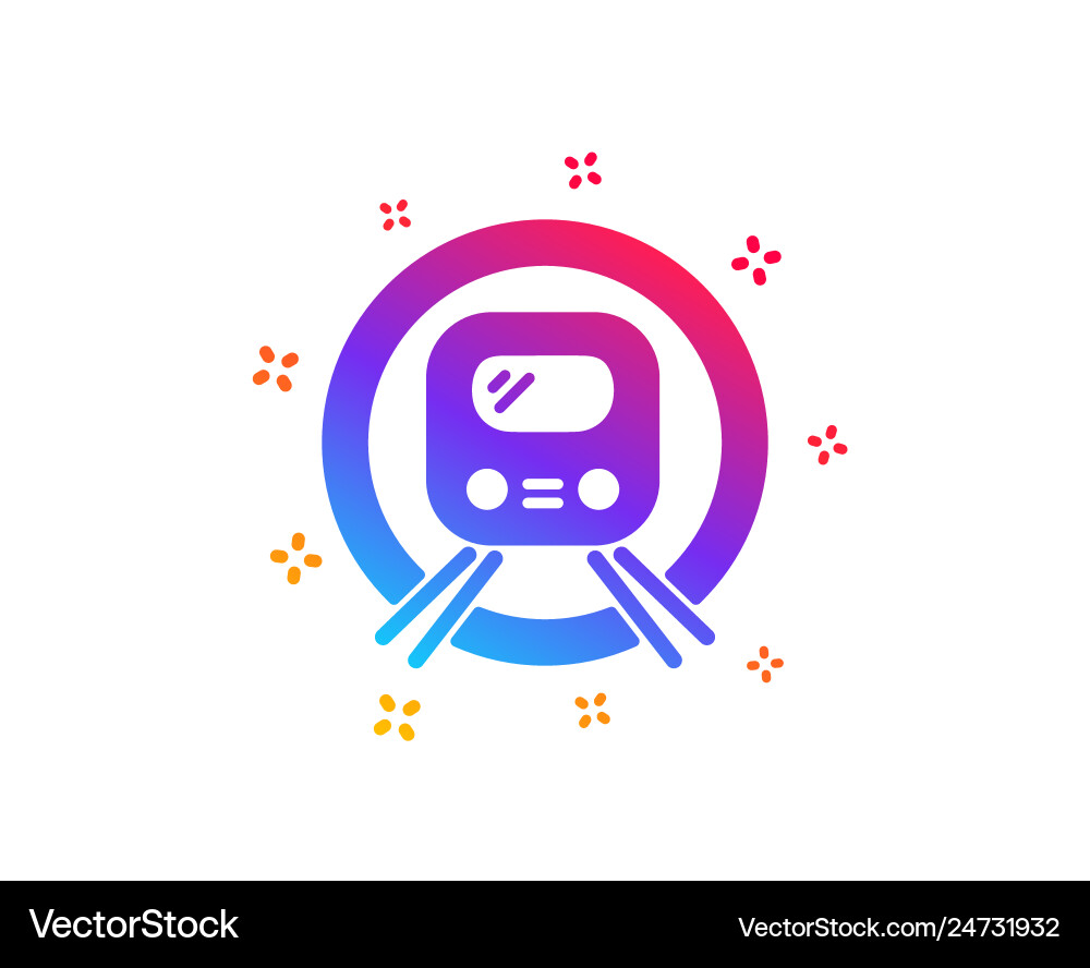 Metro subway transport icon public underground Vector Image