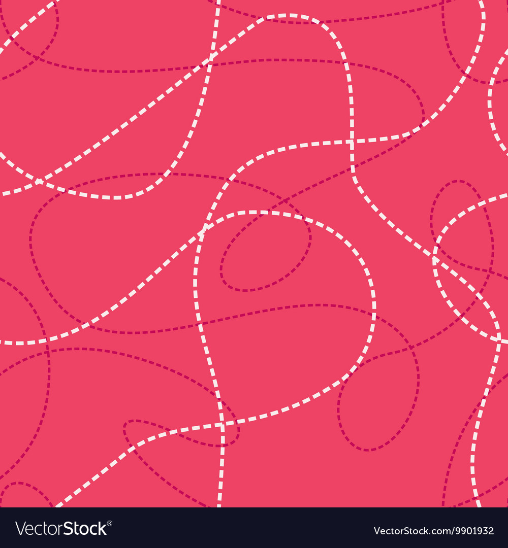 Tangled dashed lines seamless pattern Royalty Free Vector