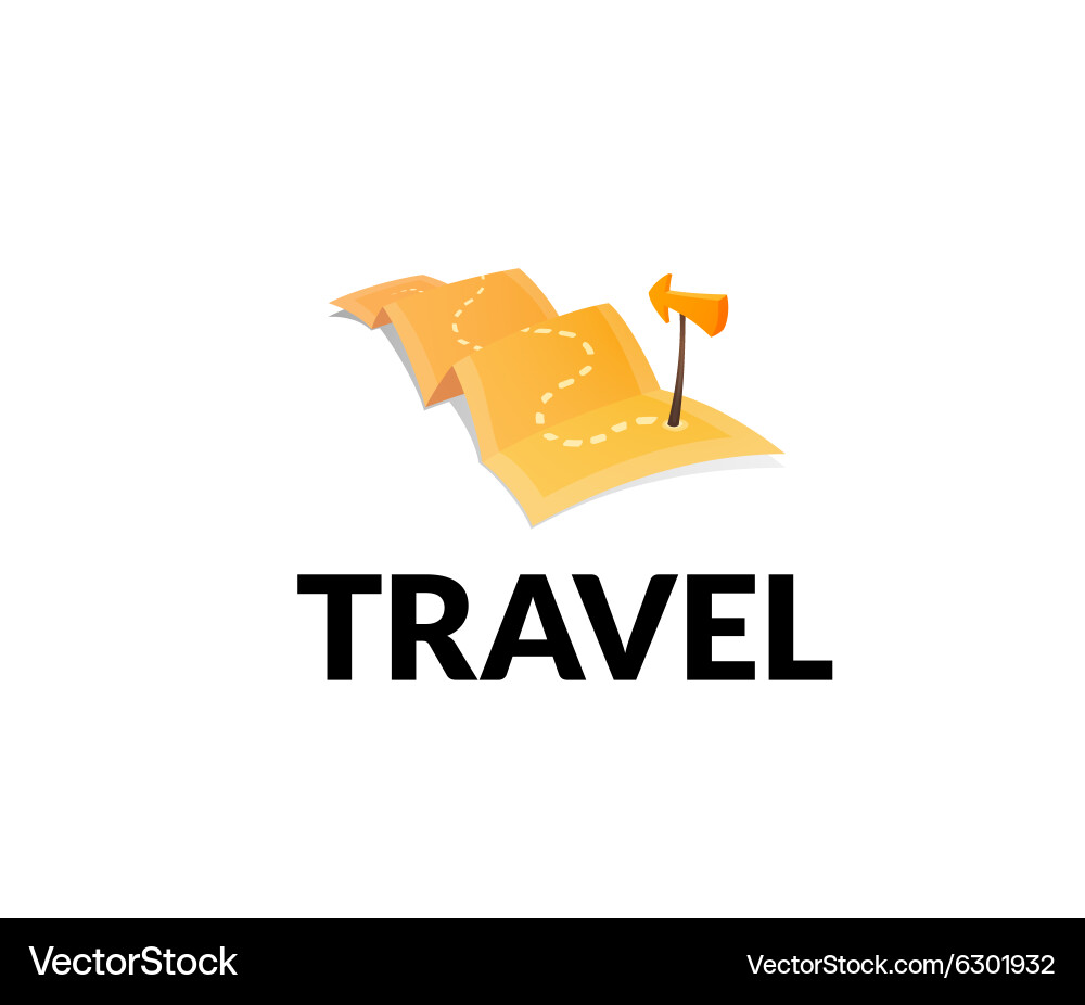 World tour concept logo isolated on white Vector Image