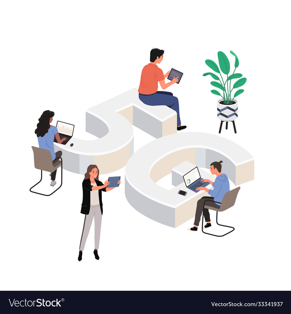 5g network wireless technology Royalty Free Vector Image